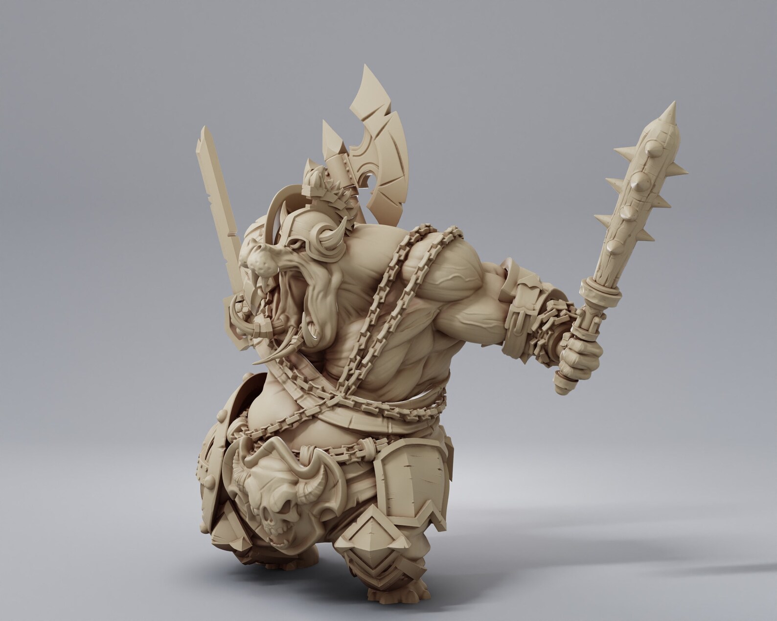 Giff Berserker 32mm D&D Resin Miniature Dungeons and Dragons Pathfinder ...