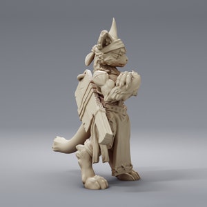 Tabaxi Dwarf Fighter - Resin Miniature - Dnd Miniatures - Dungeons ...