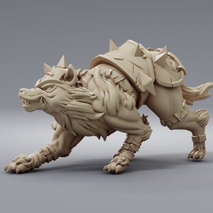 War Dog - Guard Dogs - Resin Miniature - Dnd Miniatures - Dungeons ...