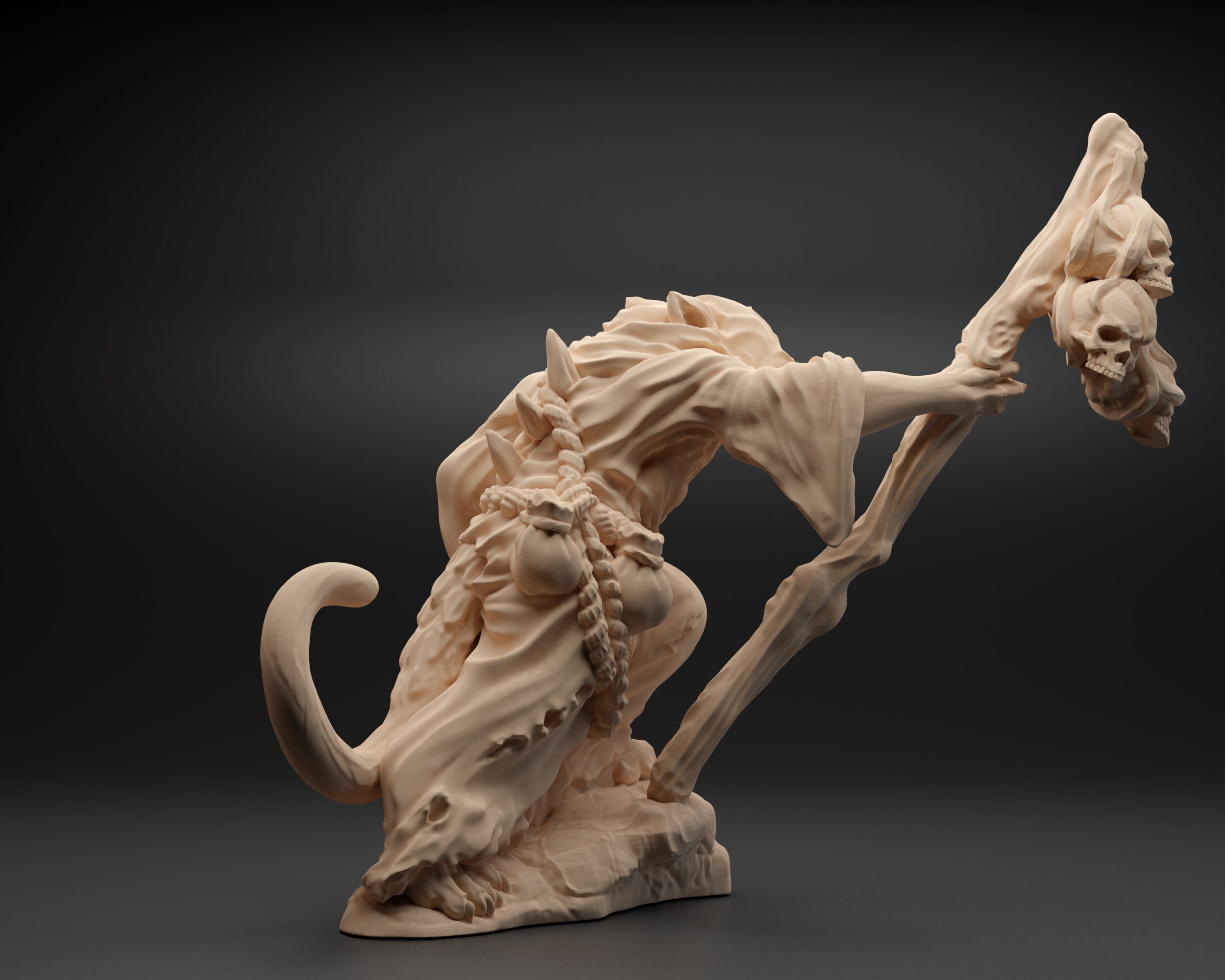 Wererat Mage 3D Printed Miniature Model for Dnd and - Etsy