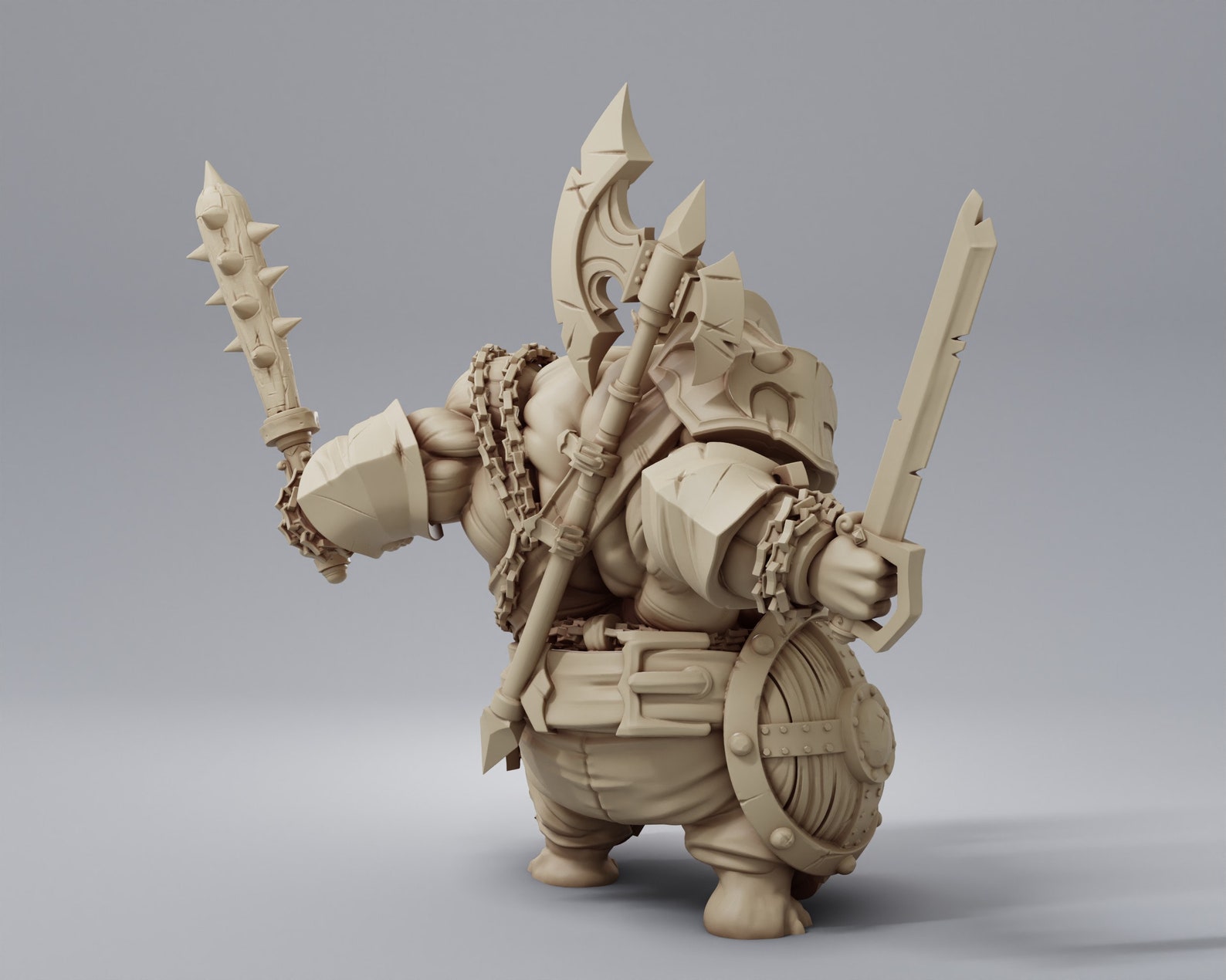 Giff Berserker 32mm D&D Resin Miniature Dungeons and Dragons Pathfinder ...