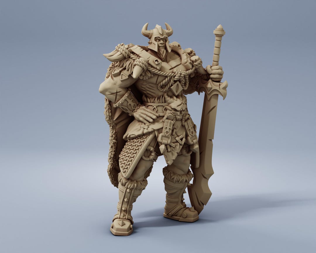 Heroic Human Fighter - Resin Miniature - Dnd Miniatures - Dungeons ...