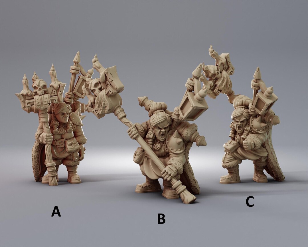 Dwarf Warlock 28mm 32mm Resin Miniature Dnd Miniatures Dungeons ...