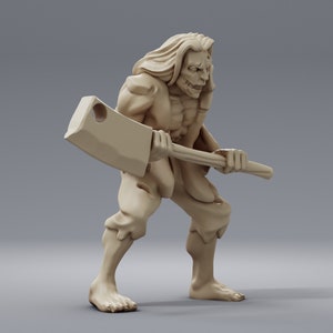 Zombie Butcher - 3D Printed Miniature Model for Dnd and Roleplaying ...