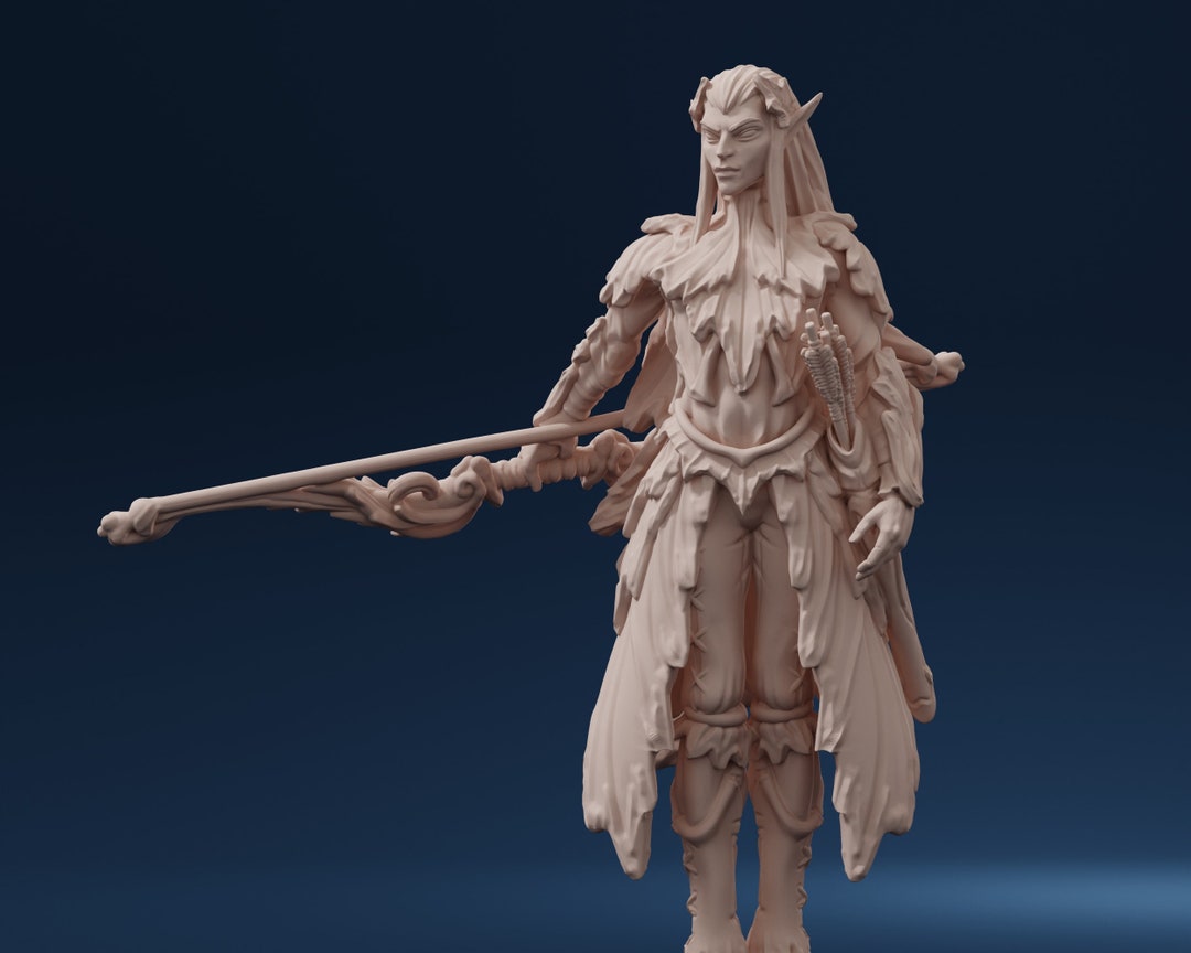 Eladrin Autumn 32mm D&D Resin Miniature Dungeons and Dragons Pathfinder ...
