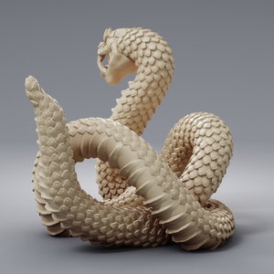 Giant Snake - 3D Printed Miniature Model for Dnd and Roleplaying Games ...
