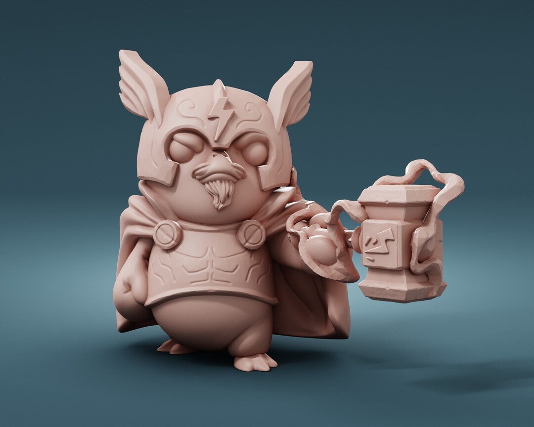 Penguin Thor Resin Miniature Dnd Miniatures Dungeons & Dragons ...