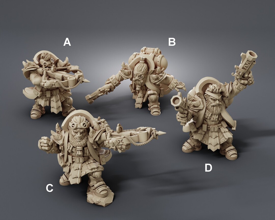 Dwarf Archer/gunner - Resin Miniature - Dnd Miniatures - Dungeons ...