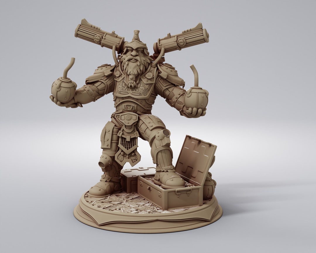 Dwarf Bomber 32mm Resin Miniature Dnd Miniatures Dungeons & Dragons ...