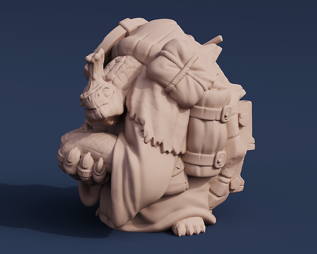 Tortle Merchant - 28mm 32mm Resin Miniature - DnD Miniatures - Dungeons ...