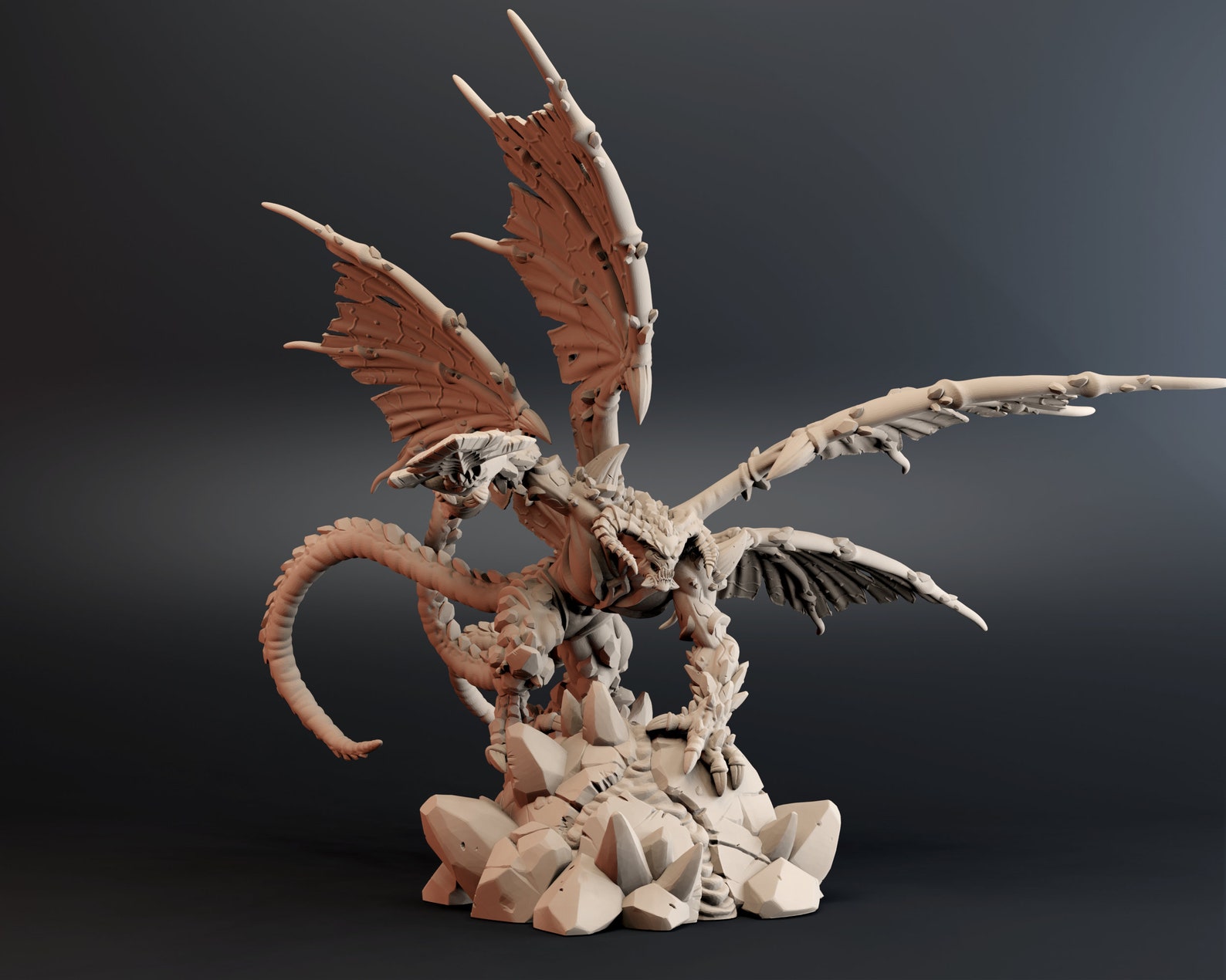 Volcano Demon - 3D Printed Miniature Model - Roleplaying Games ...