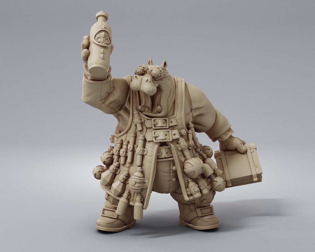 Giff Alchemist Potion 32mm D&D Resin Miniature Dungeons and Dragons ...