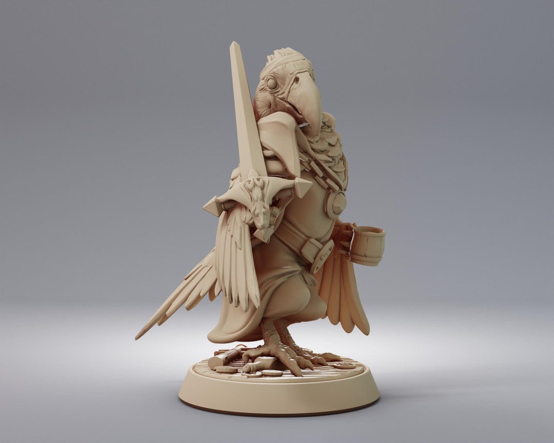 Parrot Pirate 32mm Resin Miniature Dnd Miniatures Dungeons & Dragons ...