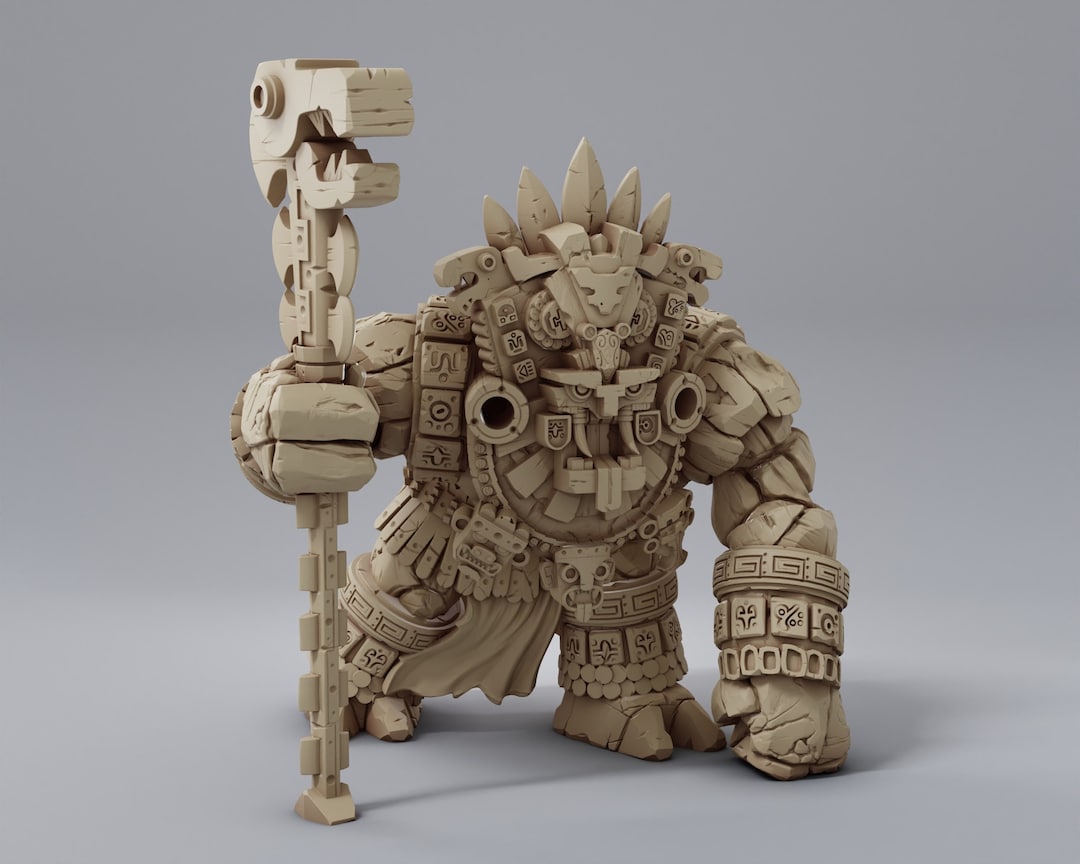 Aztec Troll Golem - Resin Miniature - Dnd Miniature - Dungeons ...