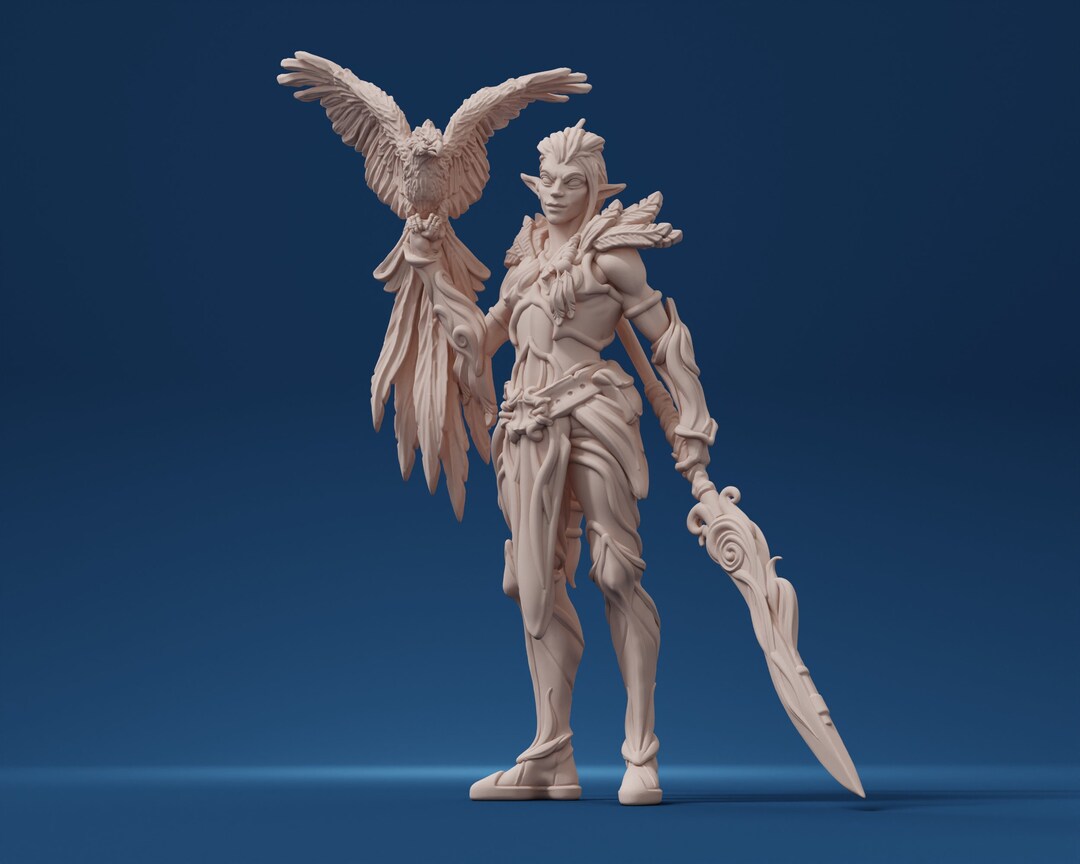 Eladrin Summer 3D Printed Miniature Model D&D 28mm - Etsy
