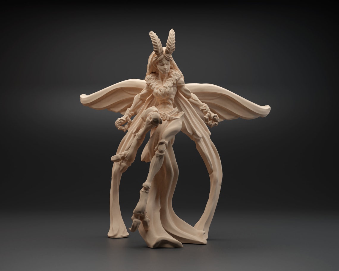 Moth Knight 3D Printed Miniature Model for DnD and | Etsy