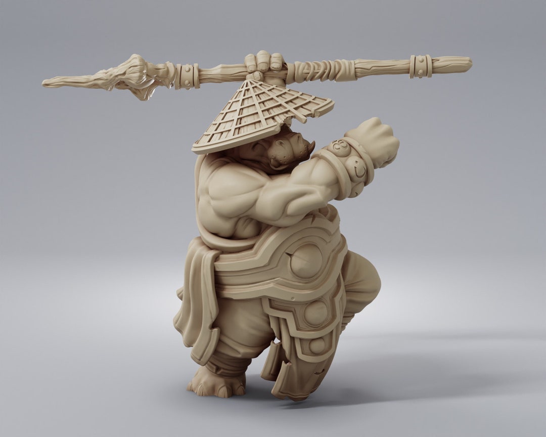 Giff Hippo Monk 32mm D&D Resin Miniature Dungeons and Dragons - Etsy