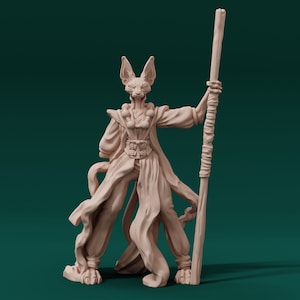 Tabaxi Monk - Resin Miniature - Dnd Miniatures - Dungeons & Dragons ...