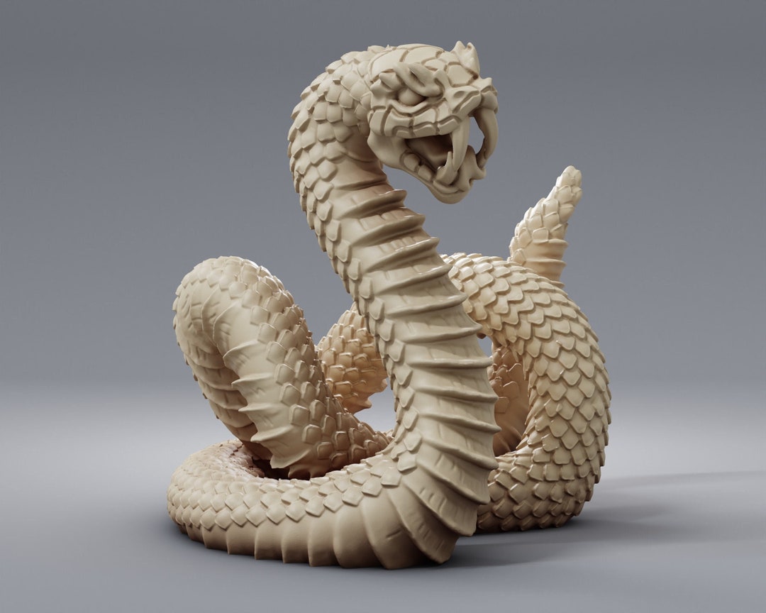 Giant Snake - 3D Printed Miniature Model for Dnd and Roleplaying Games ...