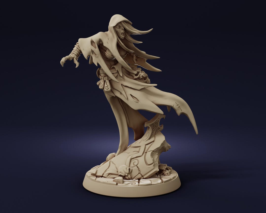 Wraith Specter Ghost - 28mm 32mm Resin Miniature - Dnd - Dungeons ...
