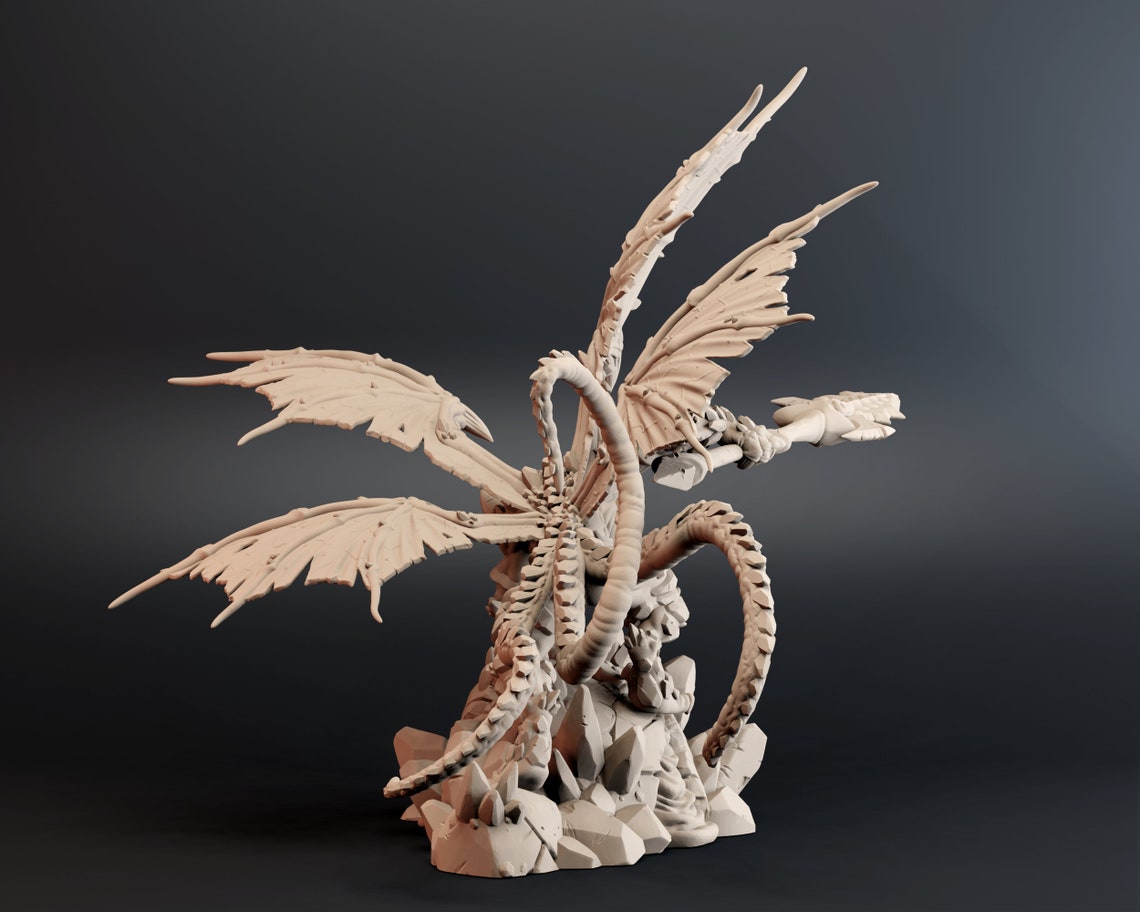 Volcano Demon 3D Printed Miniature Model Roleplaying Games - Etsy