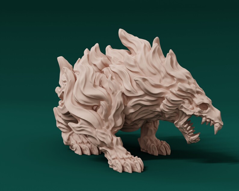 Demon Fire Bear Resin Miniature Dnd Miniatures Dungeons - Etsy