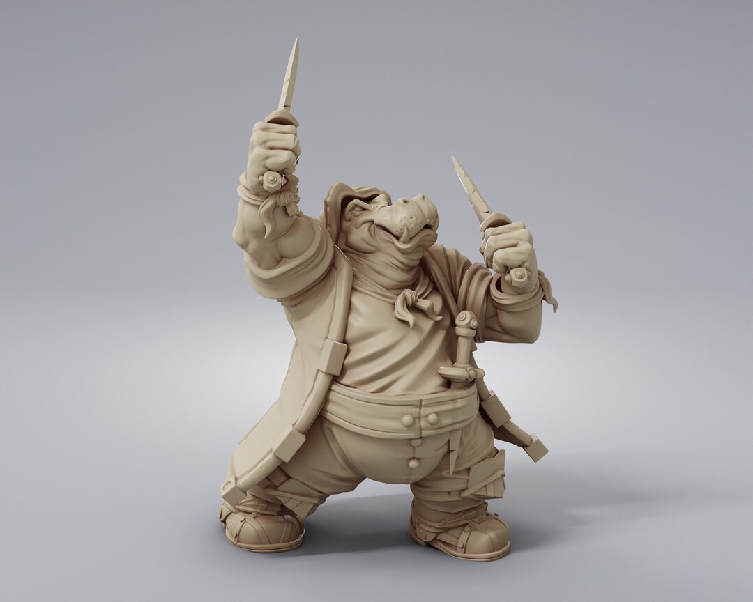 Giff Rogue Assassin Thief 32mm D&D Resin Miniature Dungeons and Dragons ...