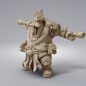 Giff Fighter Ranged Marksman 32mm D&D Resin Miniature Dungeons and ...