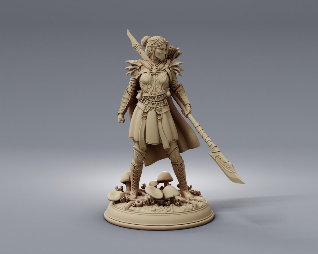 Elven Fighter Elf Warrior - 32mm Resin Miniature Dnd Miniatures ...