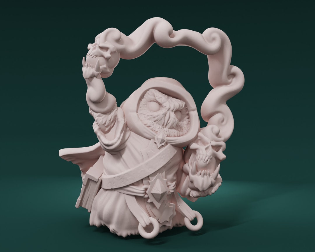 Owlkin Necromancer - Resin Miniature - Dnd Miniatures - Dungeons ...