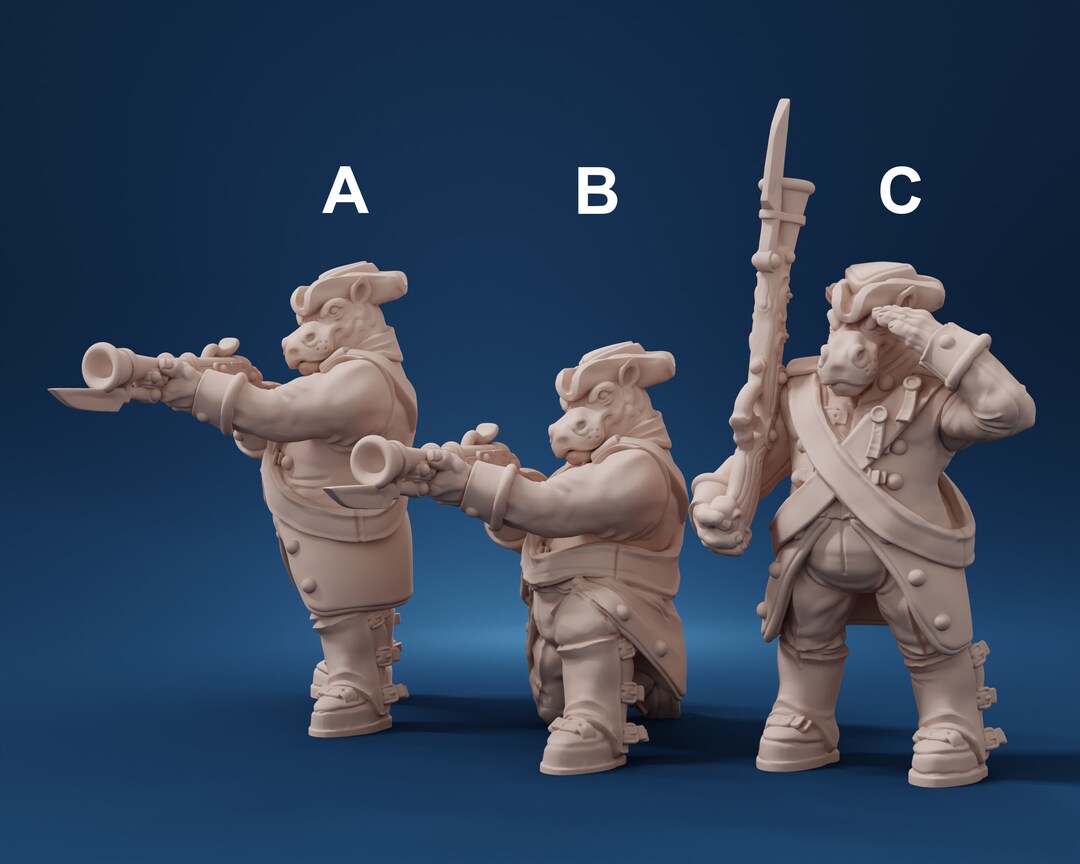 Giff Riflemen - 32mm D&D Resin Miniature Dungeons and Dragons ...
