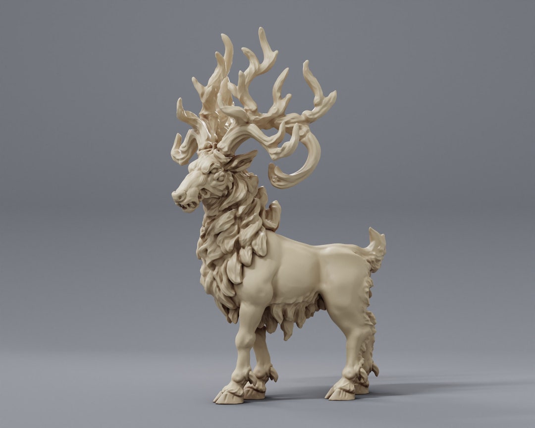 Demon Stag 3D Printed Miniature Model for Dnd and - Etsy
