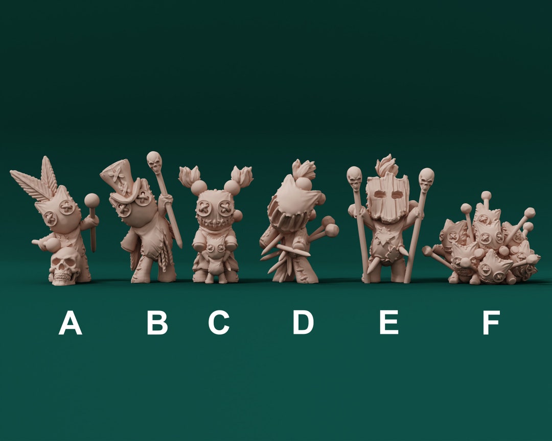 Voodoo Dolls - 32mm Resin Miniature Dnd Miniatures Dungeons & Dragons ...