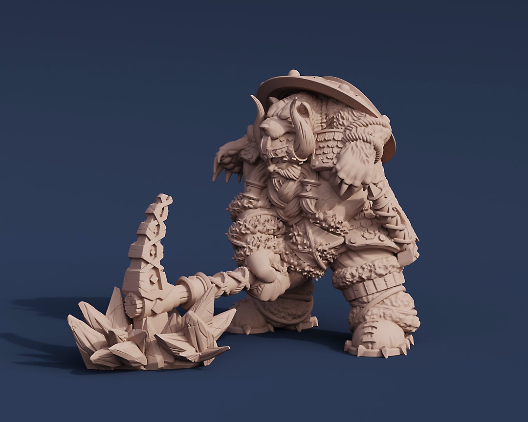 Dwarven Barbarian - Resin Miniature - Dnd Miniatures - Dungeons ...