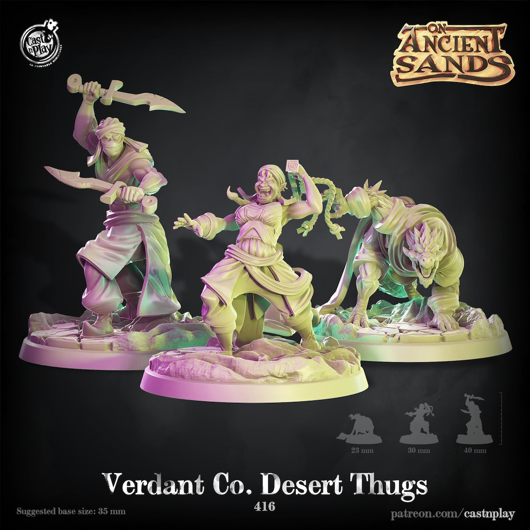 Desert Thugs 32mm Resin Miniature Dnd Miniatures Dungeons & Dragons ...