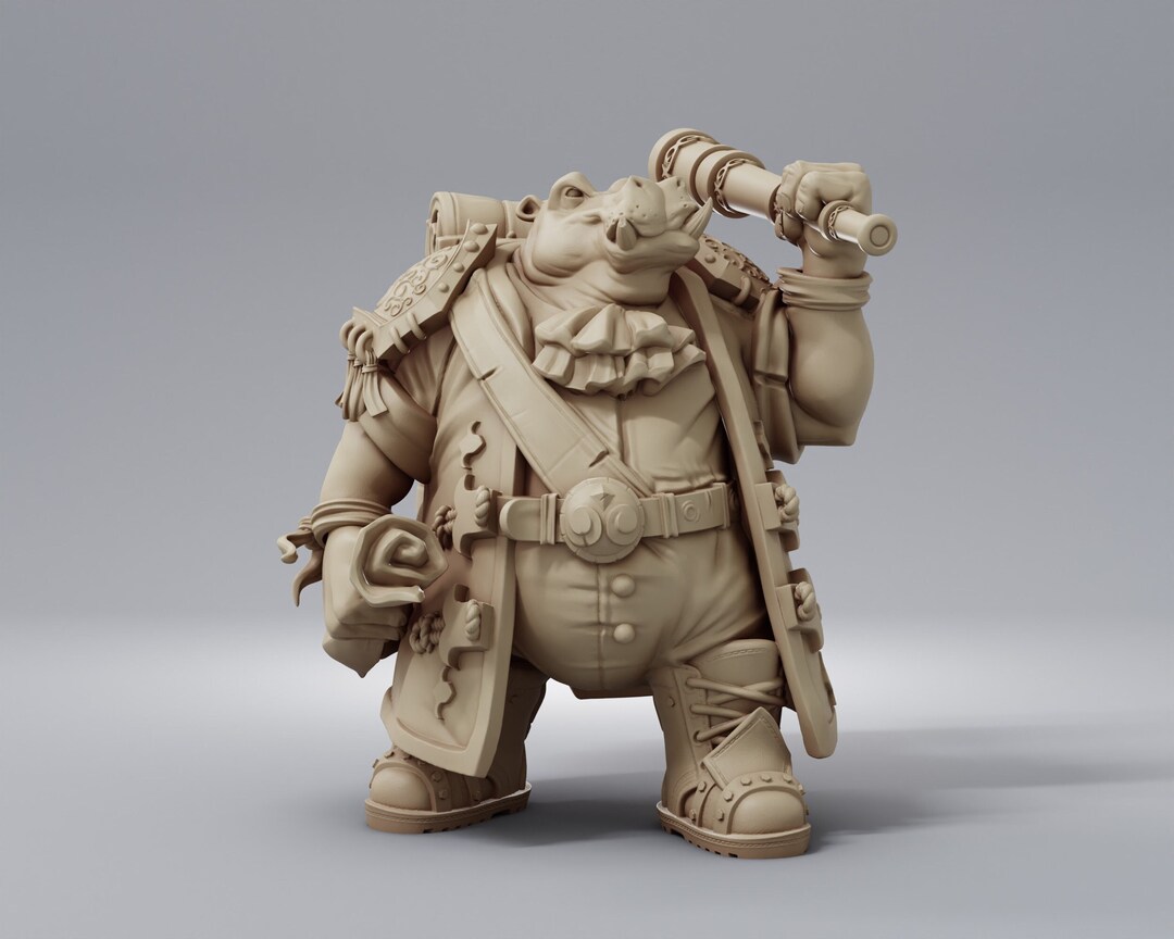 Giff Explorer Pathfinder Adventurer 32mm D&D Resin Miniature Dungeons ...