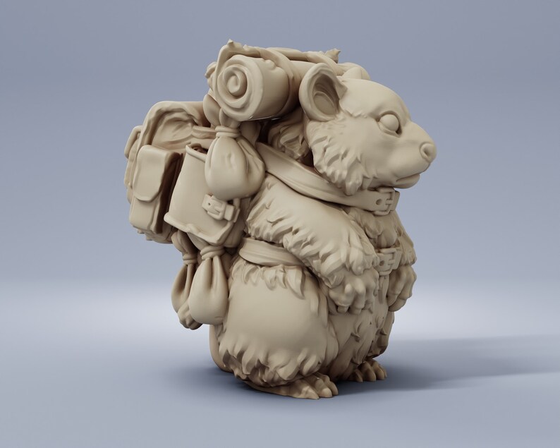 Giant Hamster Adventurer - Resin Miniature - Dnd Miniatures - Dungeons ...