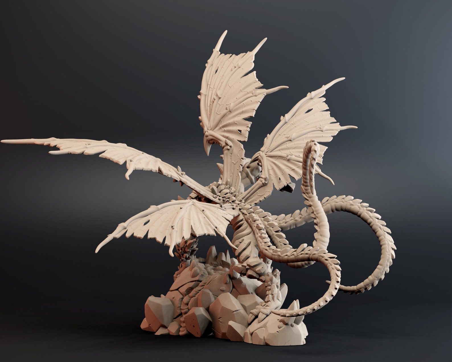Volcano Demon - 3D Printed Miniature Model - Roleplaying Games ...