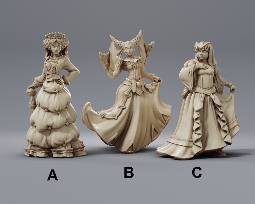 Noble Ladies - Princess - Resin Miniature - Dnd Miniatures - Dungeons ...