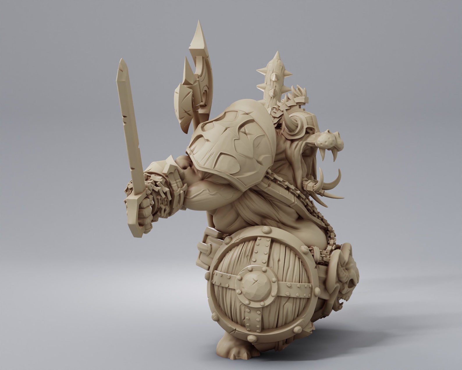 Giff Berserker 32mm D&D Resin Miniature Dungeons and Dragons Pathfinder ...