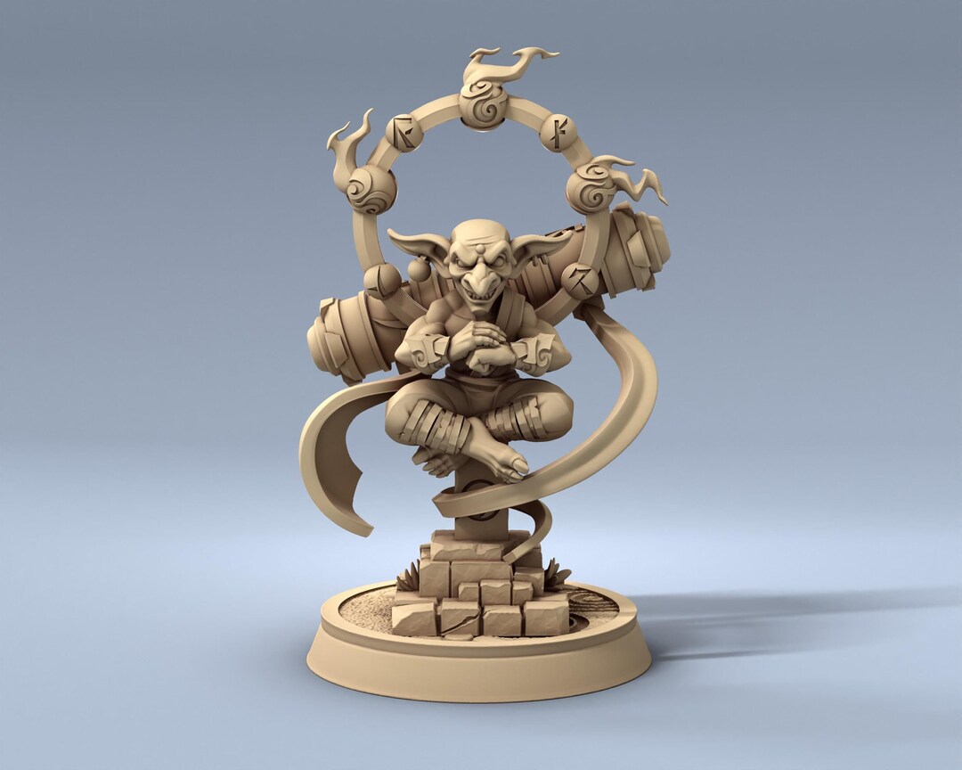 Goblin Shaolin Monk - 28mm 32mm Resin Miniature - Dnd - Dungeons ...