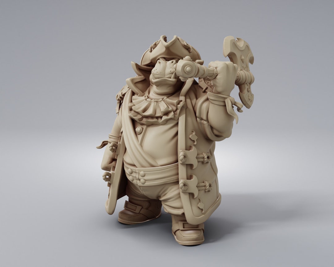 Giff Fighter Hippo Warrior 32mm D&D Resin Miniature Dungeons and ...