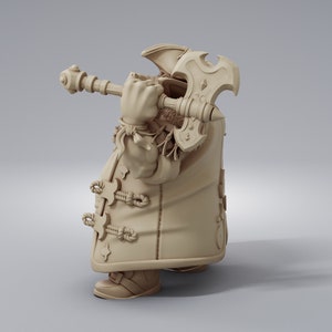 Giff Fighter Hippo Warrior 32mm D&D Resin Miniature Dungeons and ...