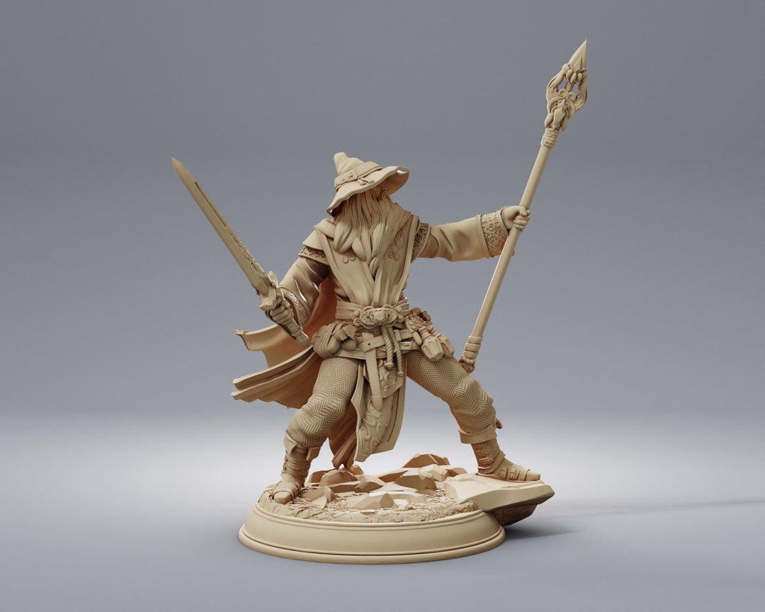 Human Mage - 32mm Resin Miniature Dnd Miniatures Dungeons & Dragons ...