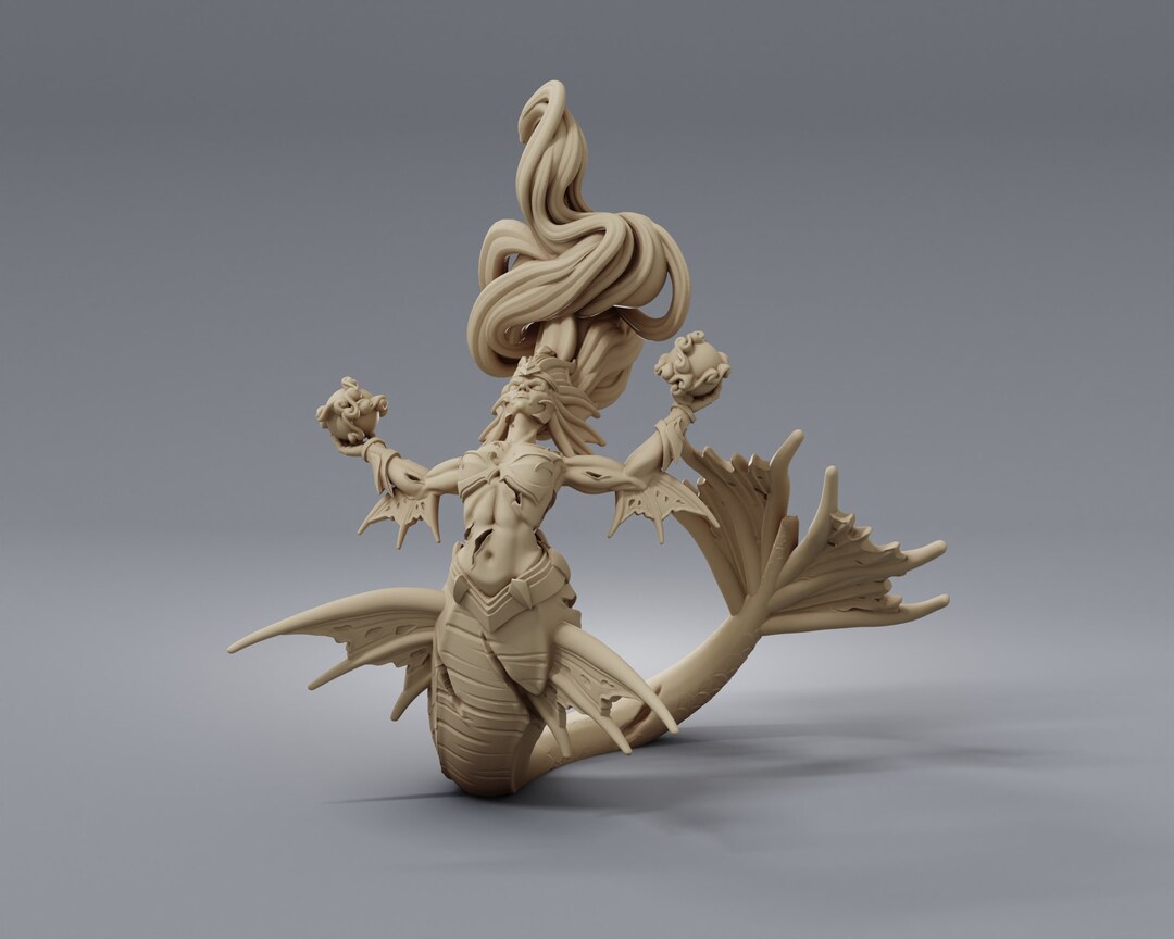 Mermaid Archer 32mm D&D Resin Miniature Dungeons and Dragons Pathfinder ...