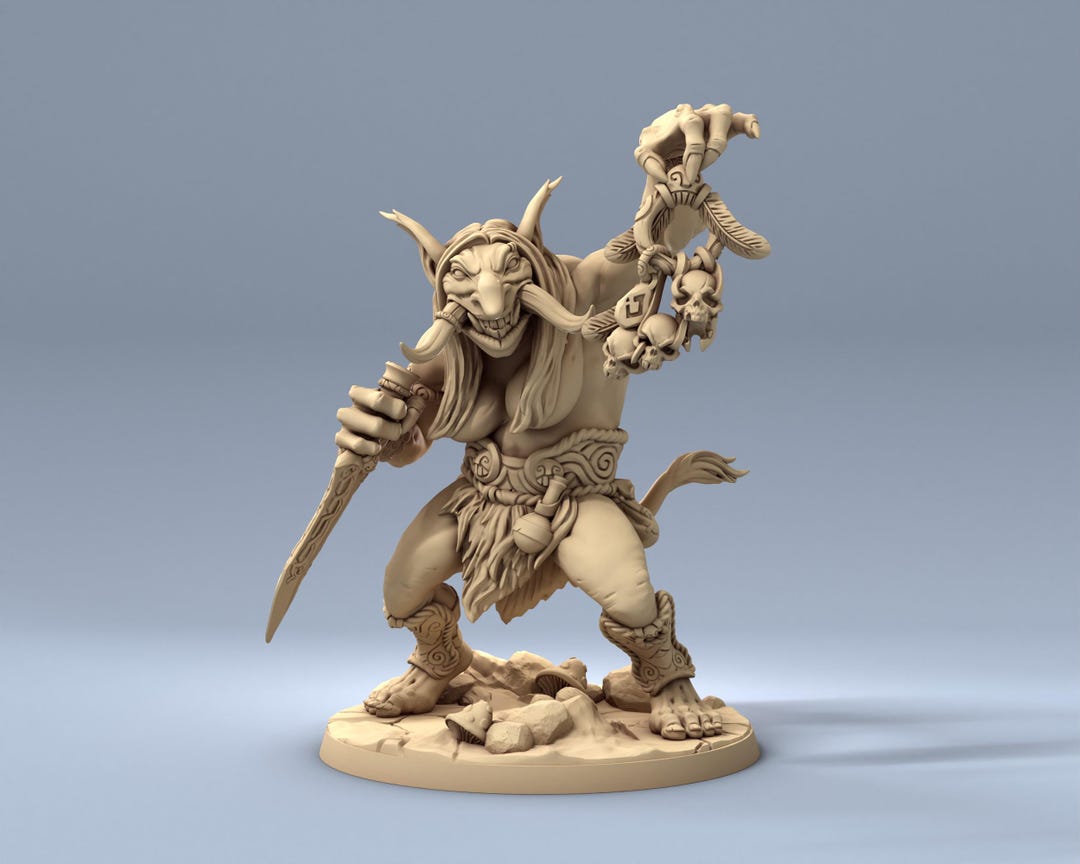 Toll Necromancer - 28mm 32mm Resin Miniature - Dnd - Dungeons & Dragons ...