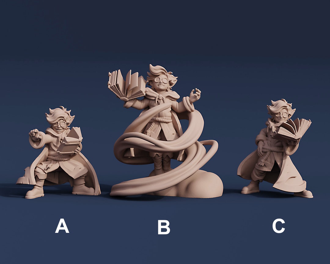 Young Wizard - Resin Miniature - Dnd Miniatures - Dungeons & Dragons ...