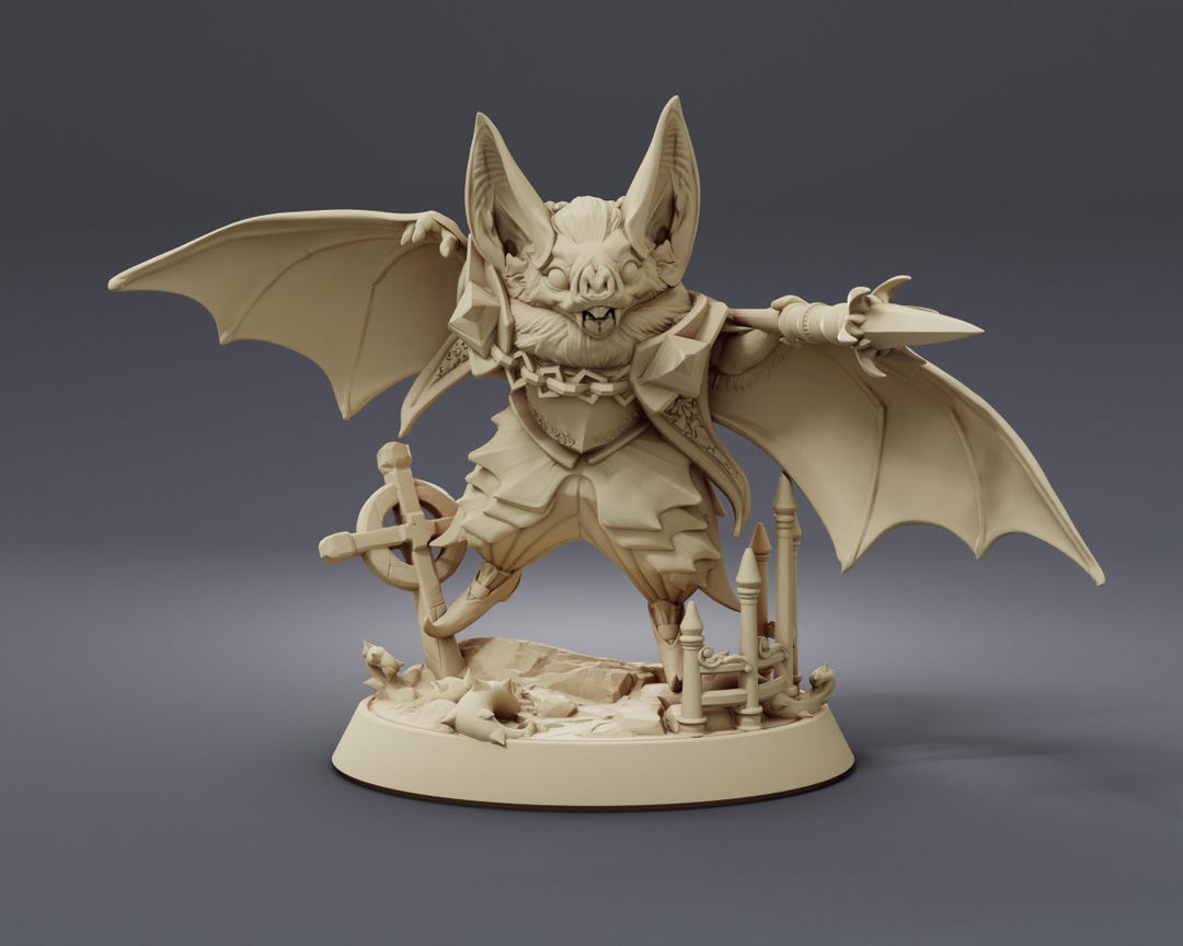 3D Printed Vampire Bat Miniature | Dnd Monster Mini | Giant Bat ...