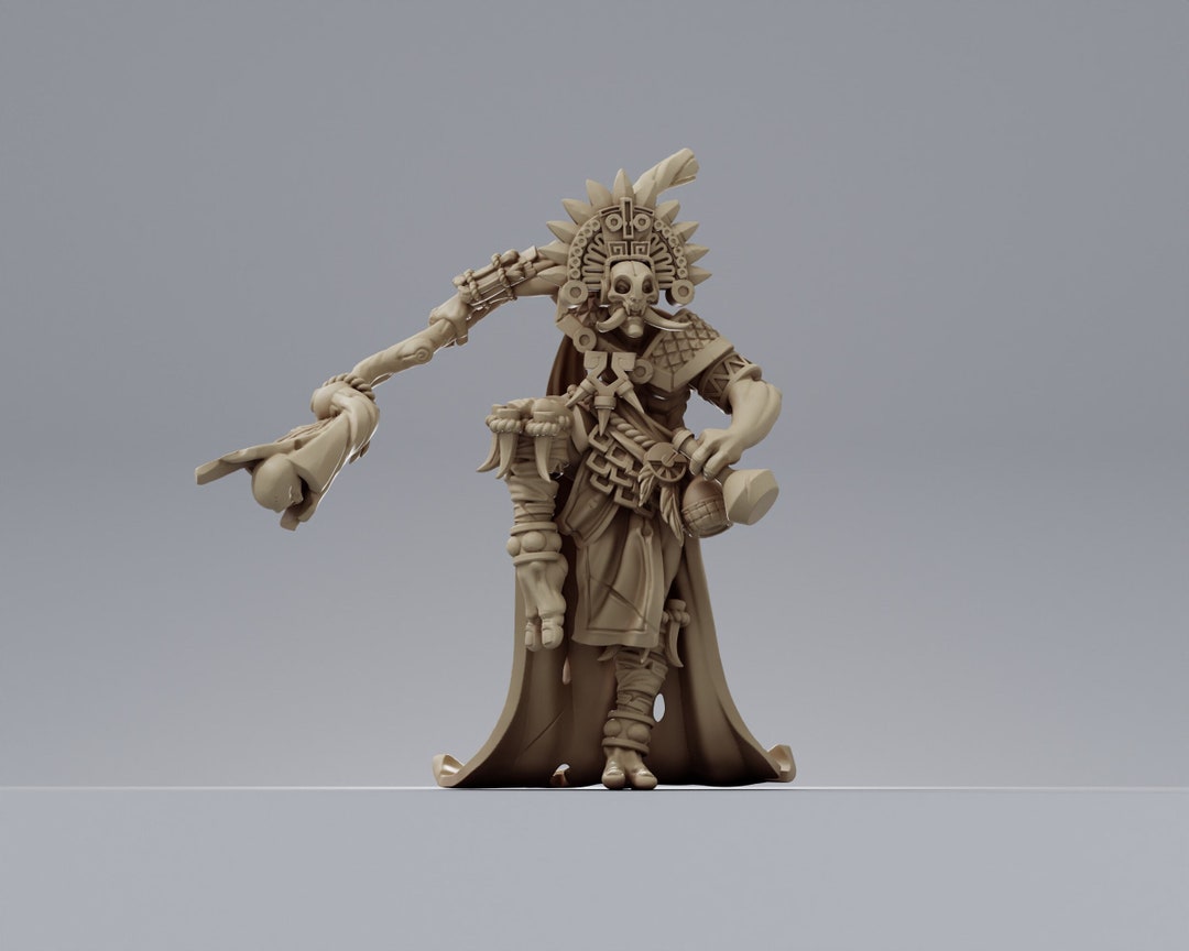 Aztec Troll Shaman - Resin Miniature - Dnd Miniature - Dungeons ...