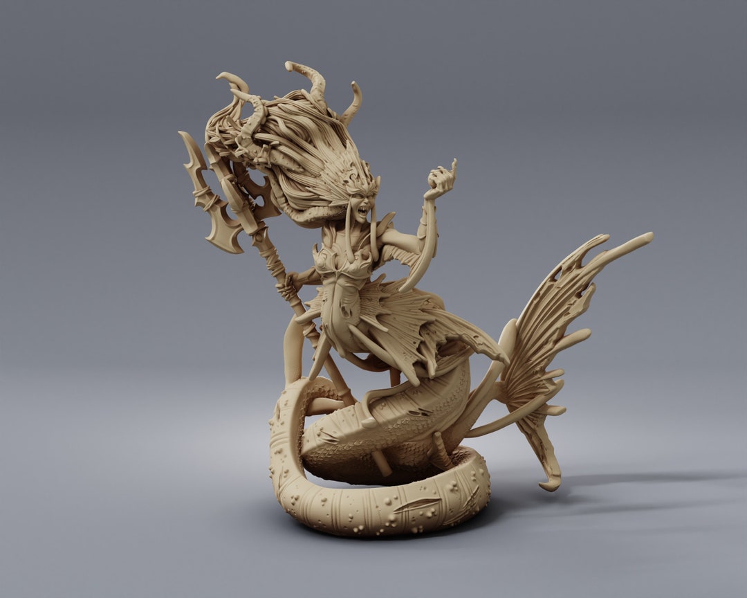 Siren Queen Model 32mm D&D Resin Miniature Dungeons and Dragons ...